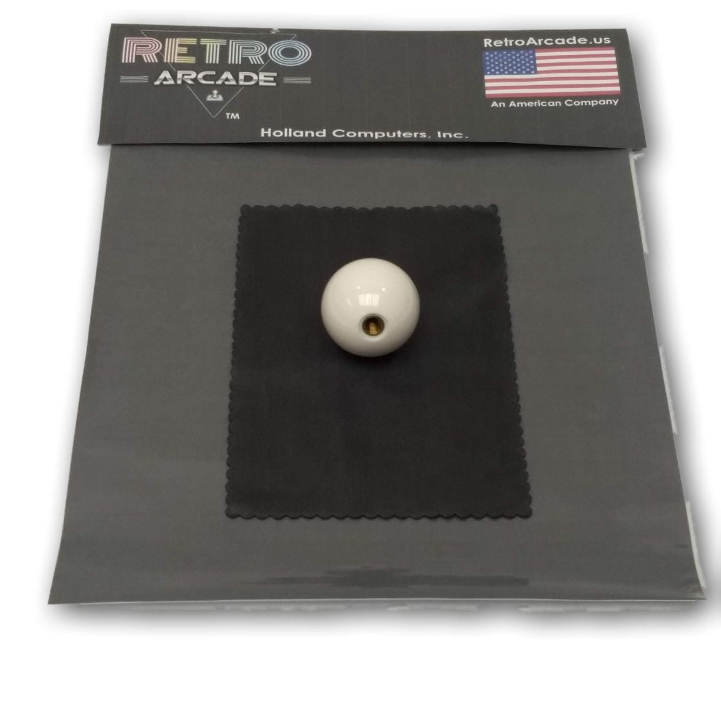 Classic Arcade Joystick Ball Top - WHITE, by RetroArcade.us - Walmart.com