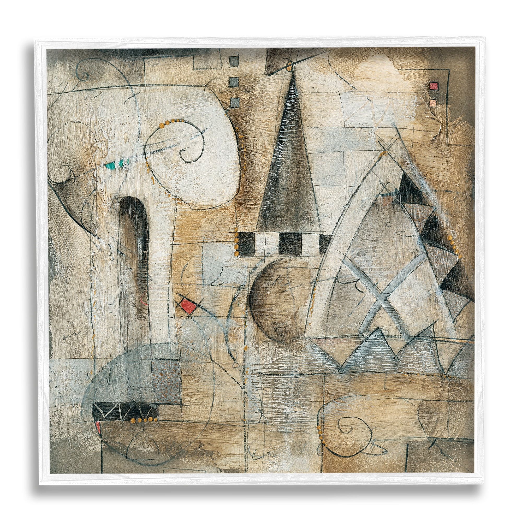 Classic Architecture Abstract Steepled Buildings Ionic Pillar Painting ...