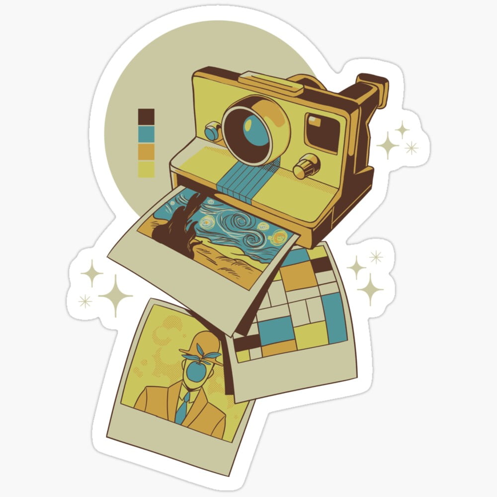 Classic Art Classic Vintage Camera Sticker Phone Decal Water Bottle ...