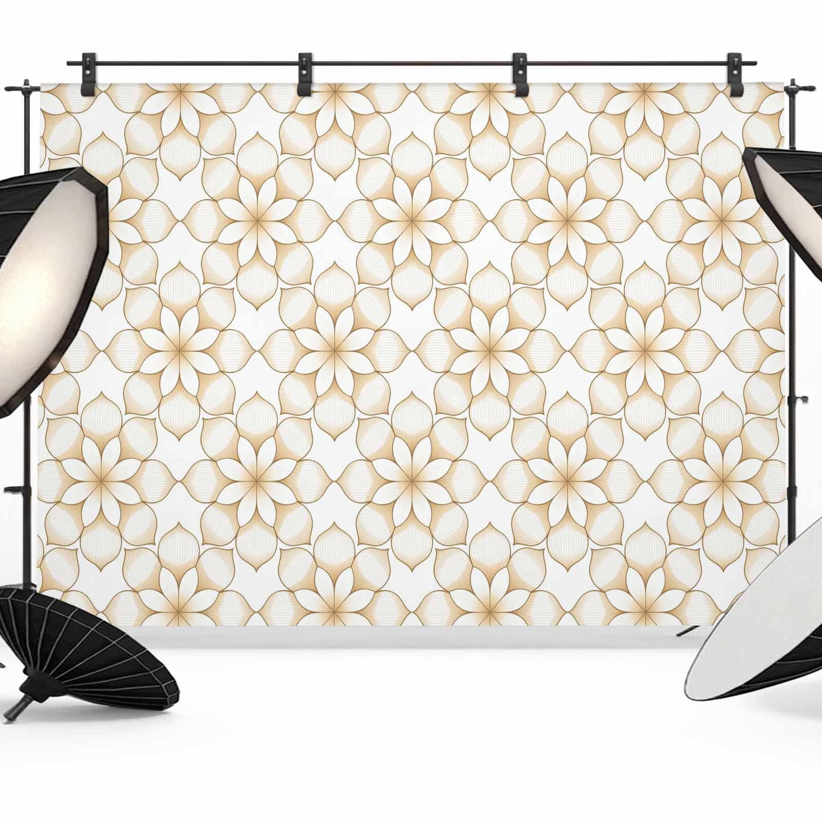 Classic Art Photography Backdrop 12x8FT, Retro Brown Floral Pattern ...