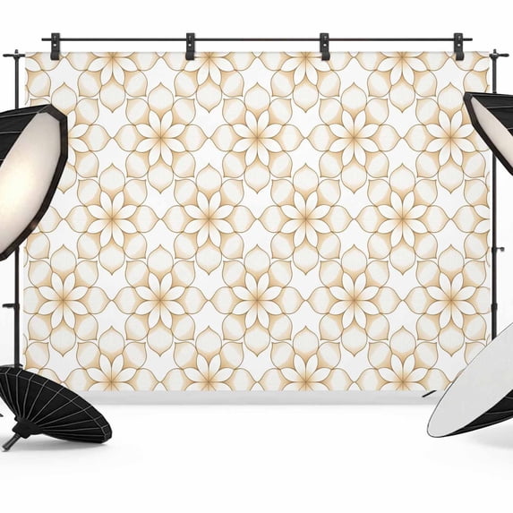 Classic Art Photography Backdrop 12x8FT, Retro Brown Floral Pattern ...