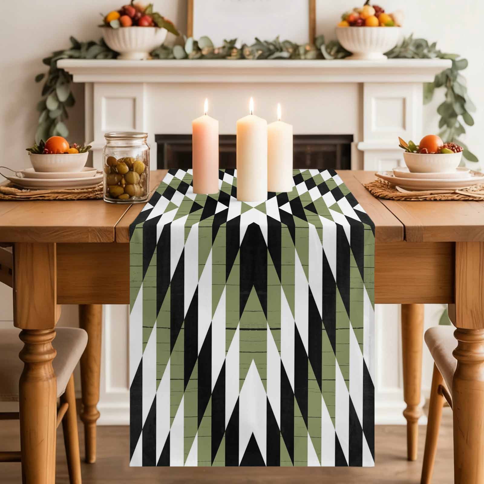 Classic Aztec Texture Pattern Table Runner 70 Inches Long,Kitchen ...