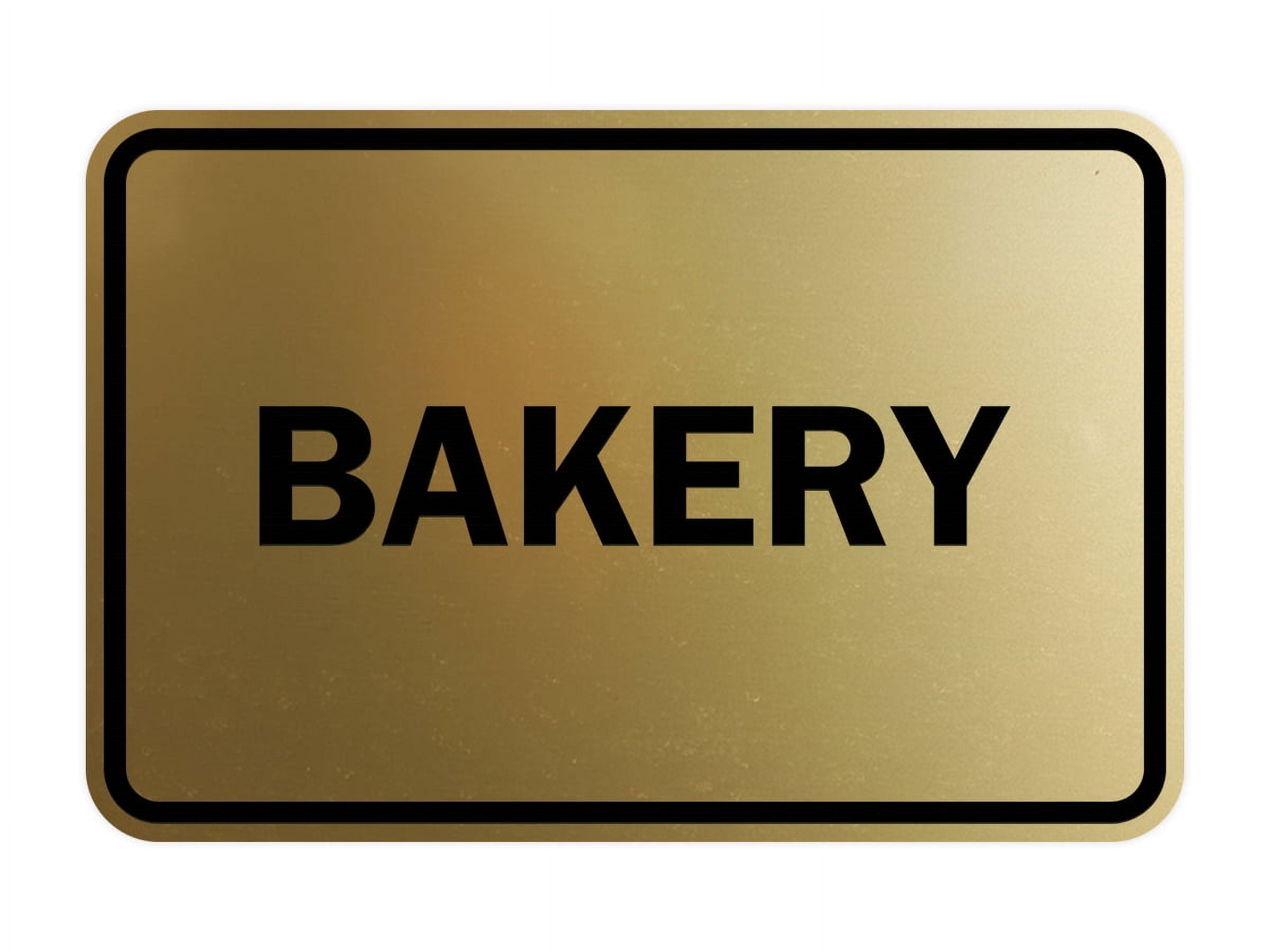 Classic Bakery Sign (Brushed Gold) - Medium - Walmart Business Supplies