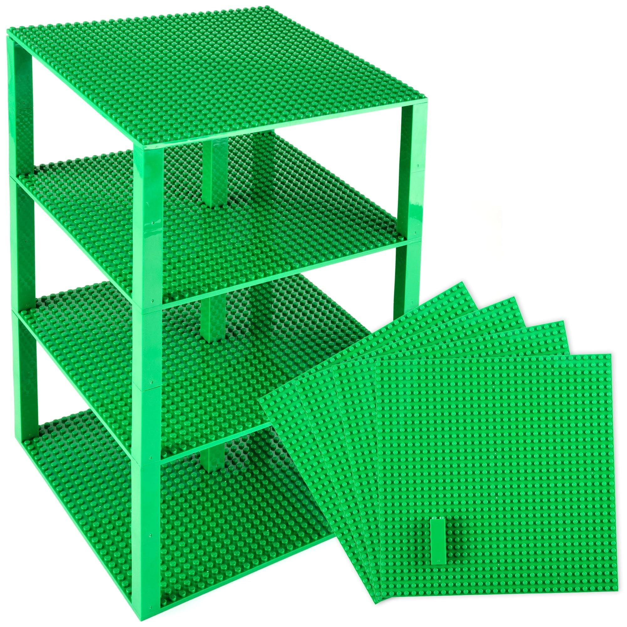 Strictly Briks 10x10 Baseplates Brik Tower | LEGO Compatible | 4 Green ...