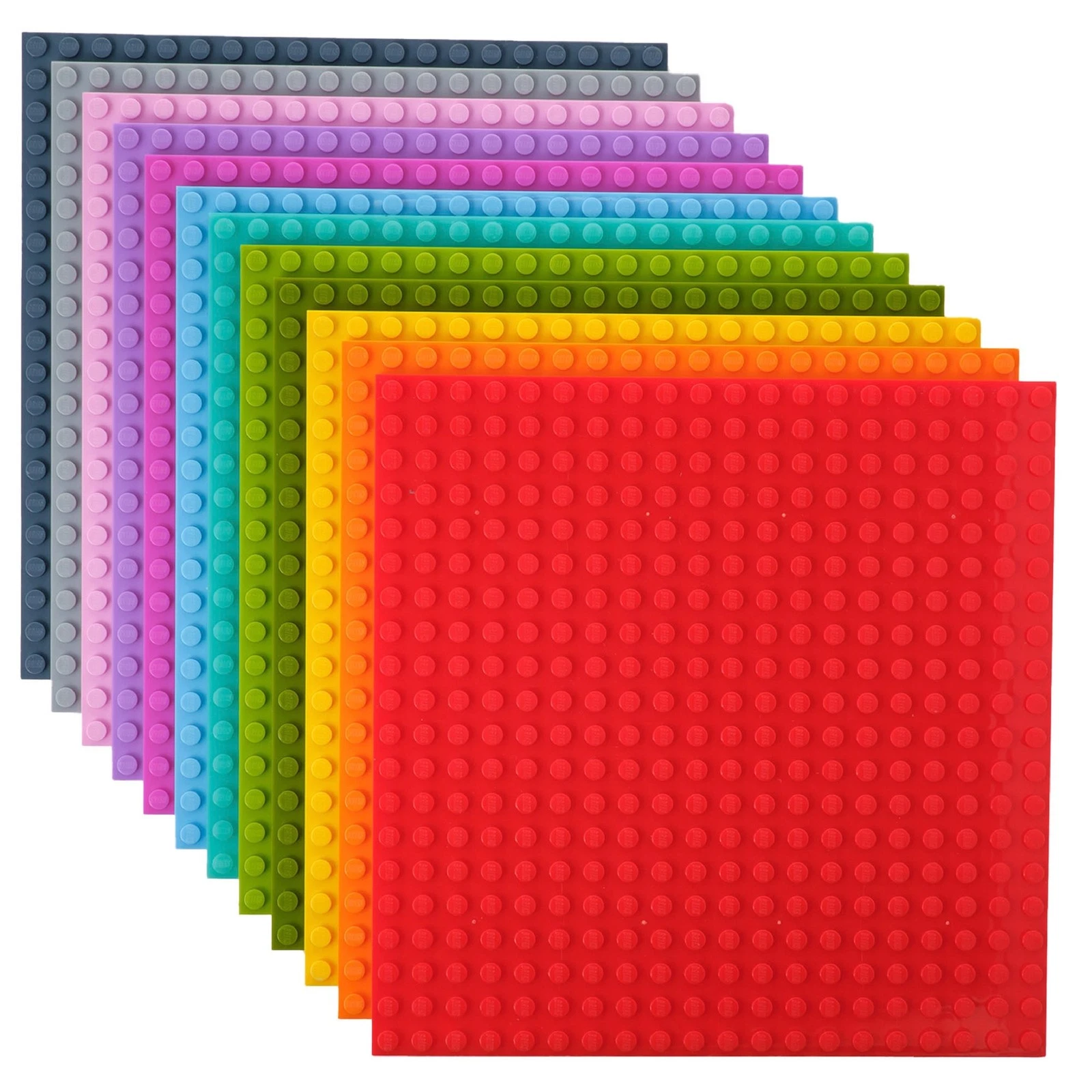 Classic Baseplates, 12 Color 6x6, 12 Piece - Walmart.com