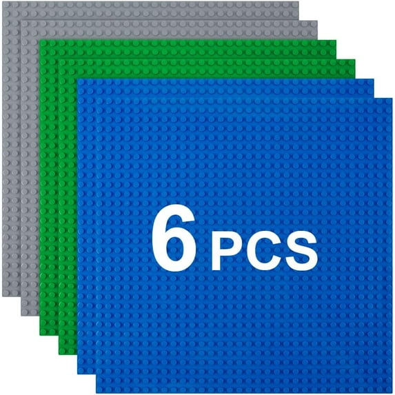Classic Baseplates, 6 Pack Square 32x32 Building Base, 10"×10" Large ...