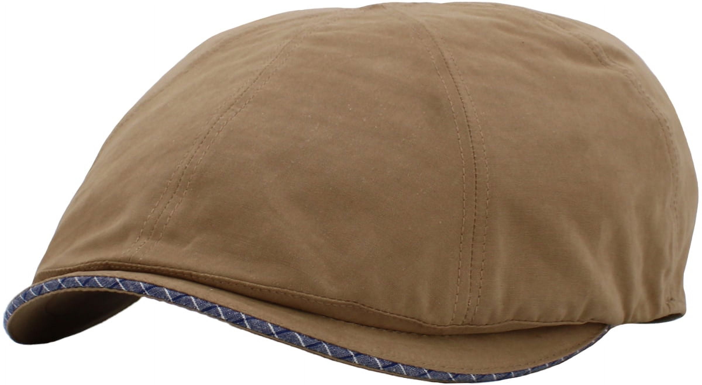 Classic Basic Solid Khaki L/XL Plaid Brim Newsboy Ivy Gatsby Cabbie ...