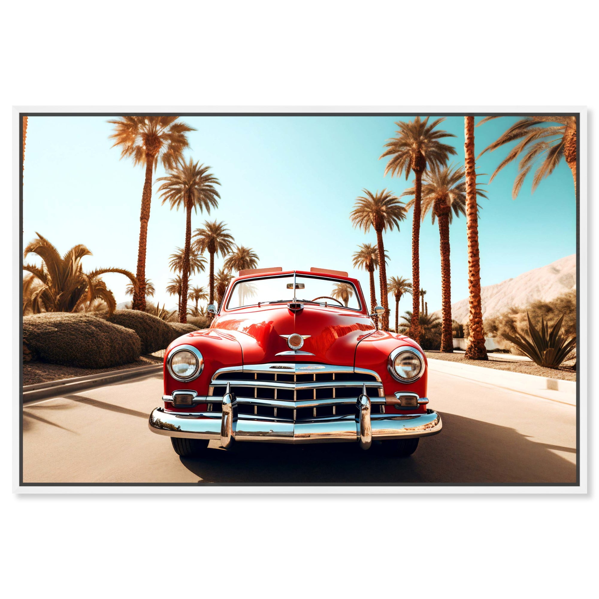 Classic Beach Drive Canvas Californian Retro Wall Art By Notoriart ...
