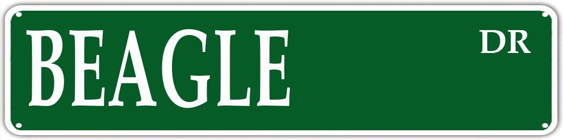 Classic Beagle Dr Street Sign,Metal Road Sign For Indoor/Outdoor Home ...
