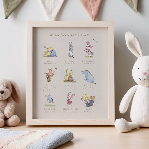 Classic Bear Biblical Nursery Wall Art Home Decor - Walmart.com
