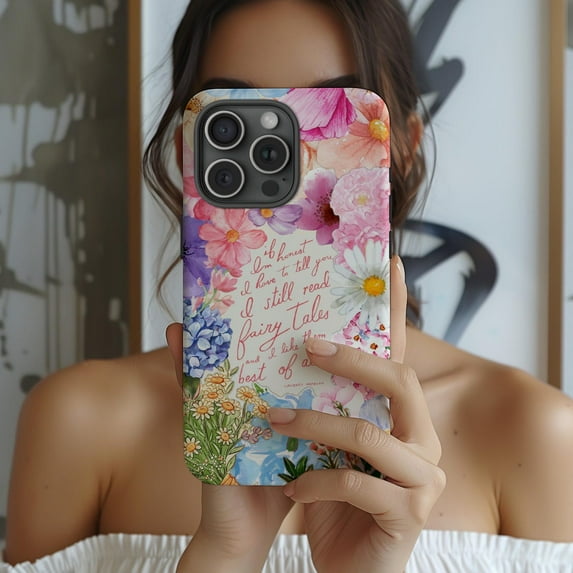 Classic Beauty Audrey Hepburn Floral Quote Watercolor Art for iPhone 17 ...