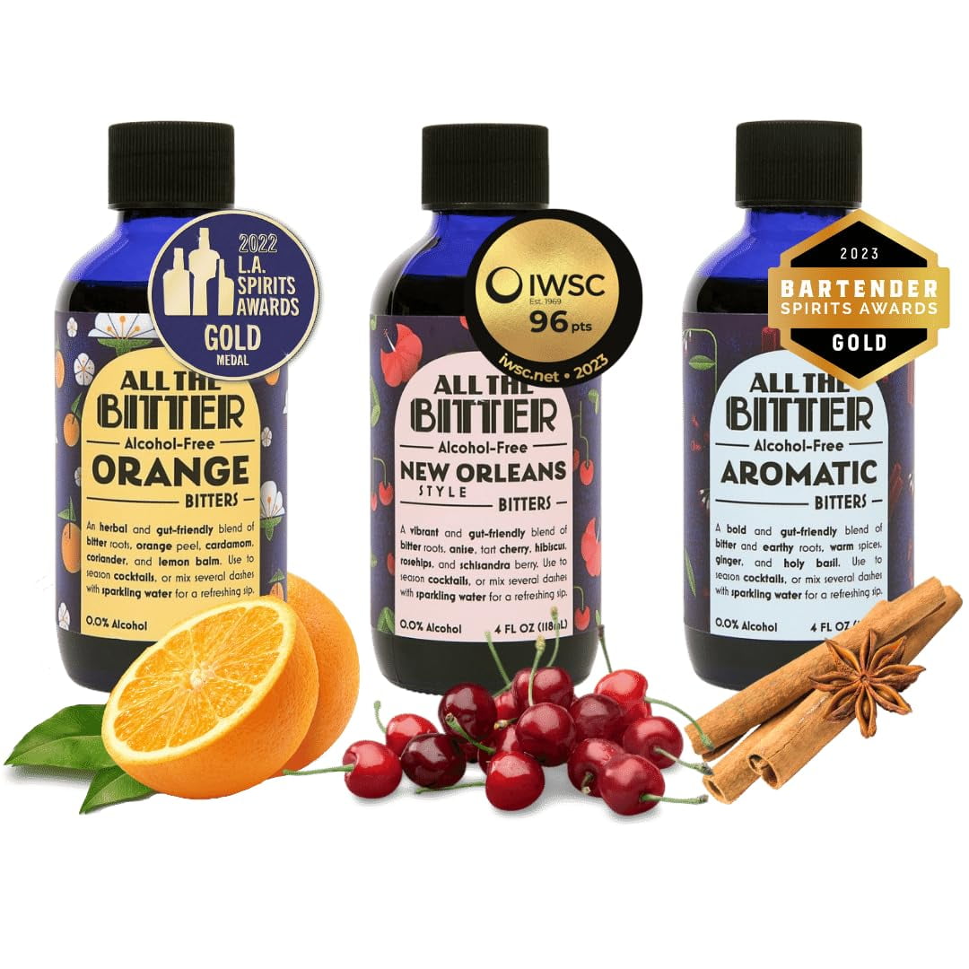 - Classic Bitters Trio - Non Alcoholic Bitters Gift Set - Zero Proof ...