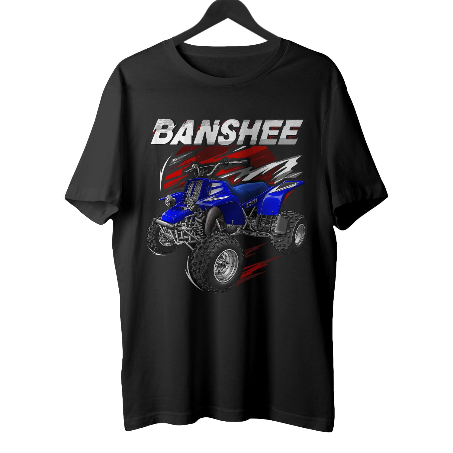 Classic Black Biker T-Shirt for Banshee 350 Fans, 100% Cotton ...
