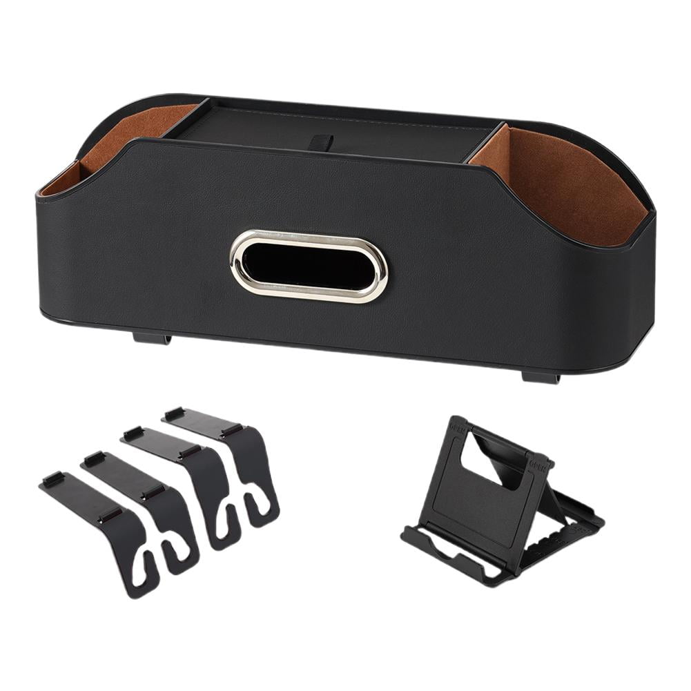 Classic Black Car Seat Back Storage Box Tissue Box Car Cup Holder Seat ...