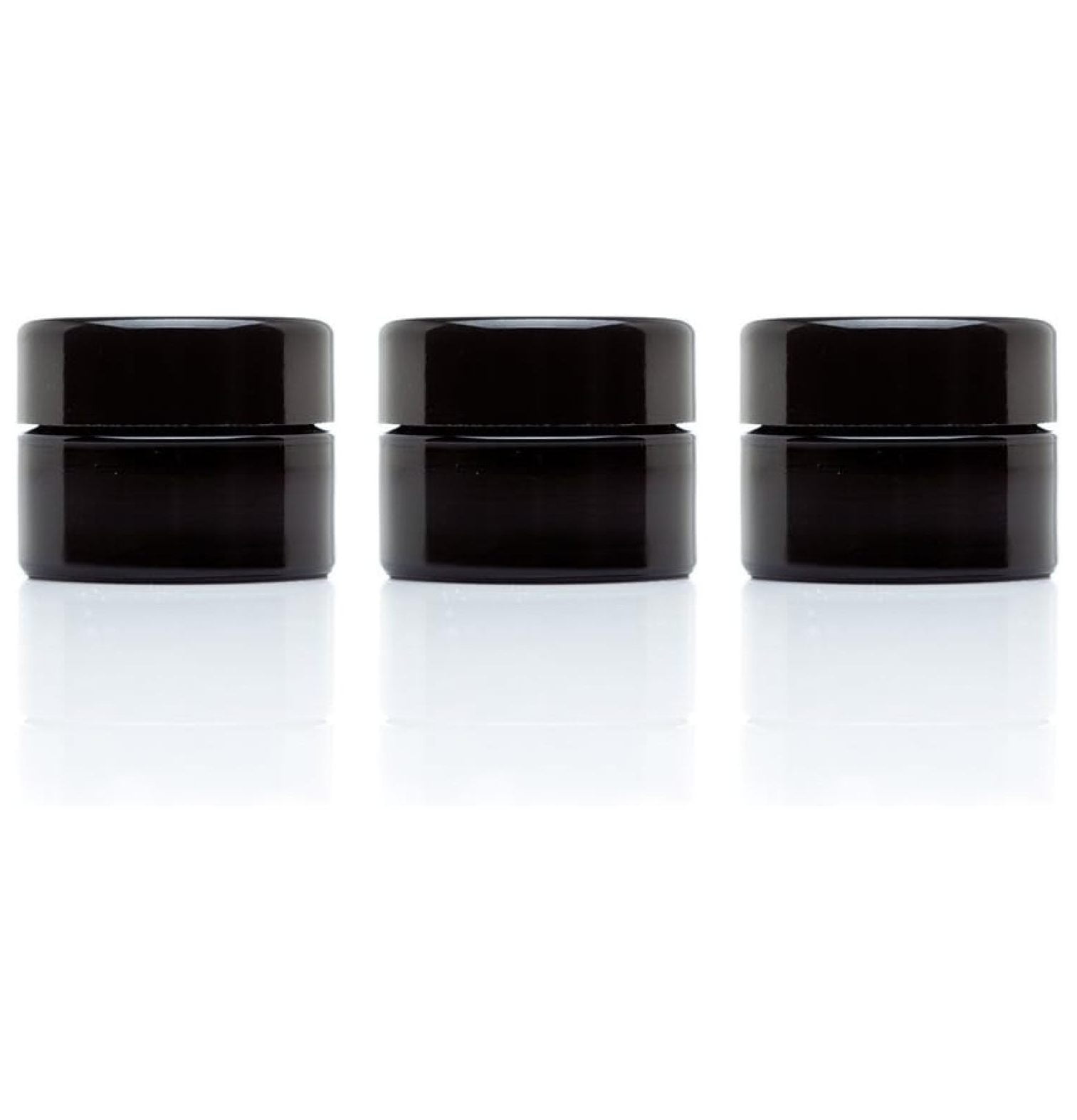 Classic Black Glass Jar 10 ml (.34 fl oz) Ultraviolet Airtight Smell ...