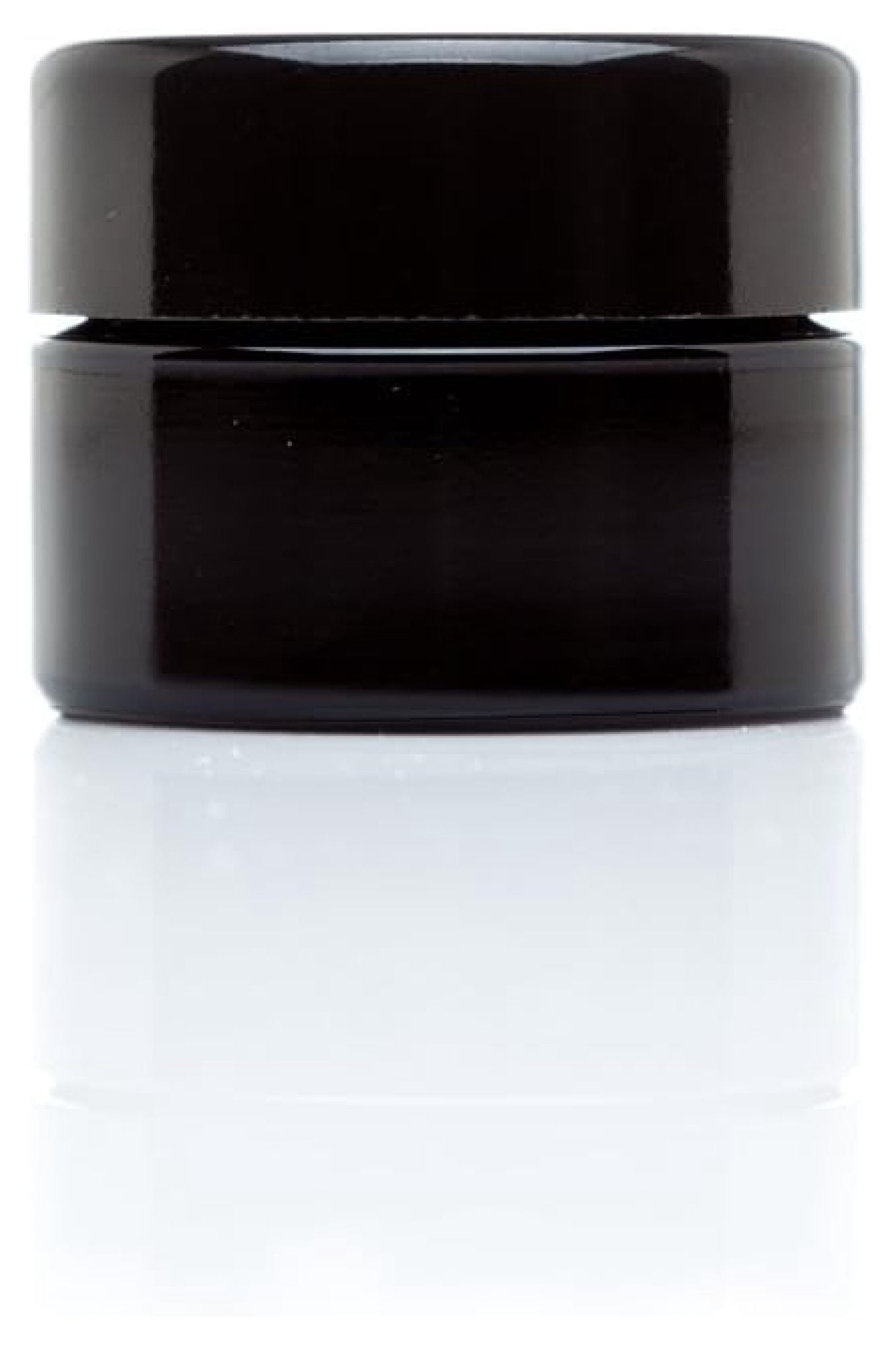 Classic Black Glass Jar 15 ml (.5 fl oz) Ultraviolet Airtight Smell ...