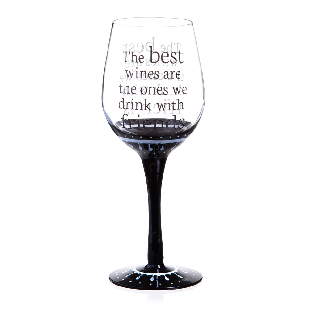 Classic Black Ink Wine Glass, The best wines - Walmart.com