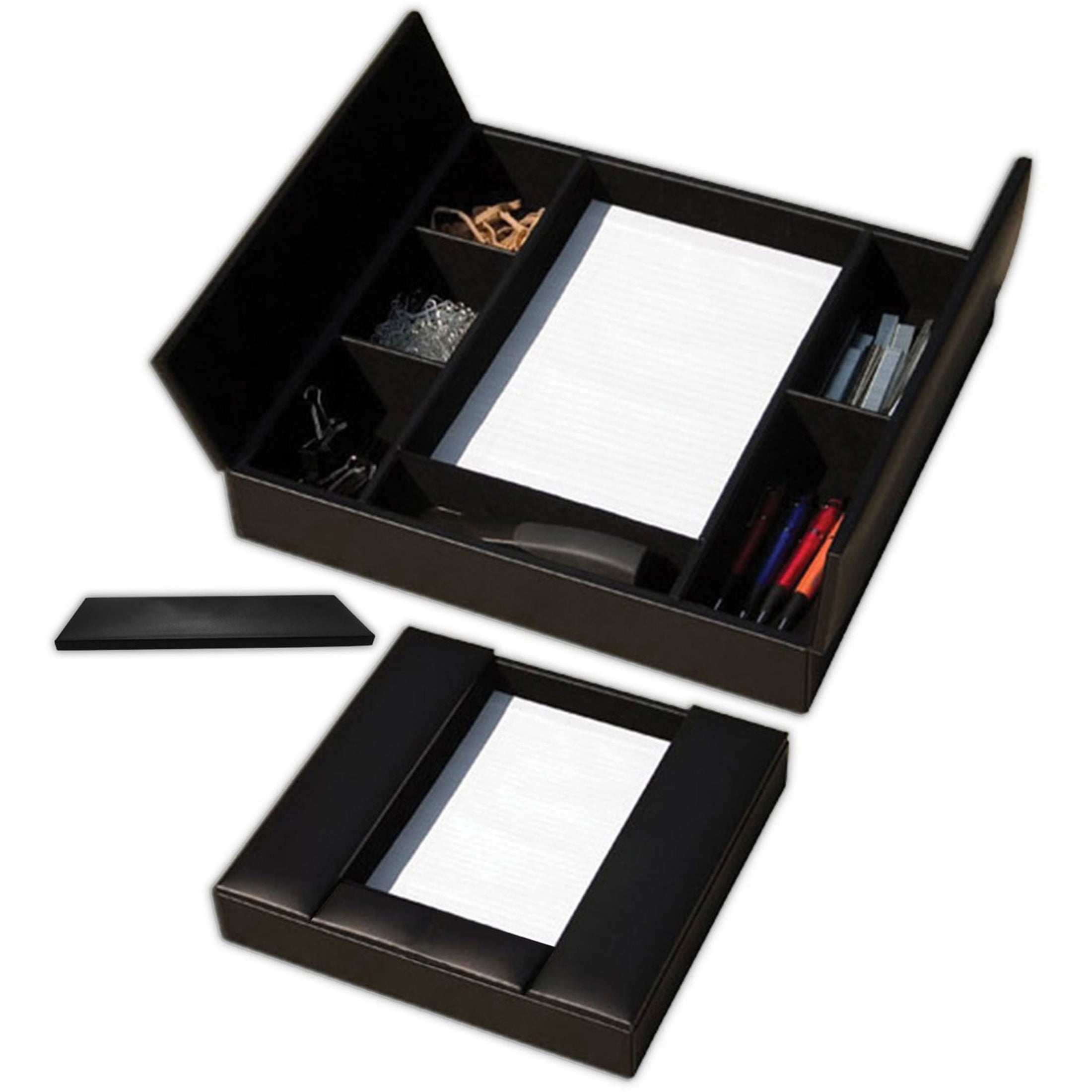 Classic Black Leather Enhanced Conference Room Organizer - Walmart.com