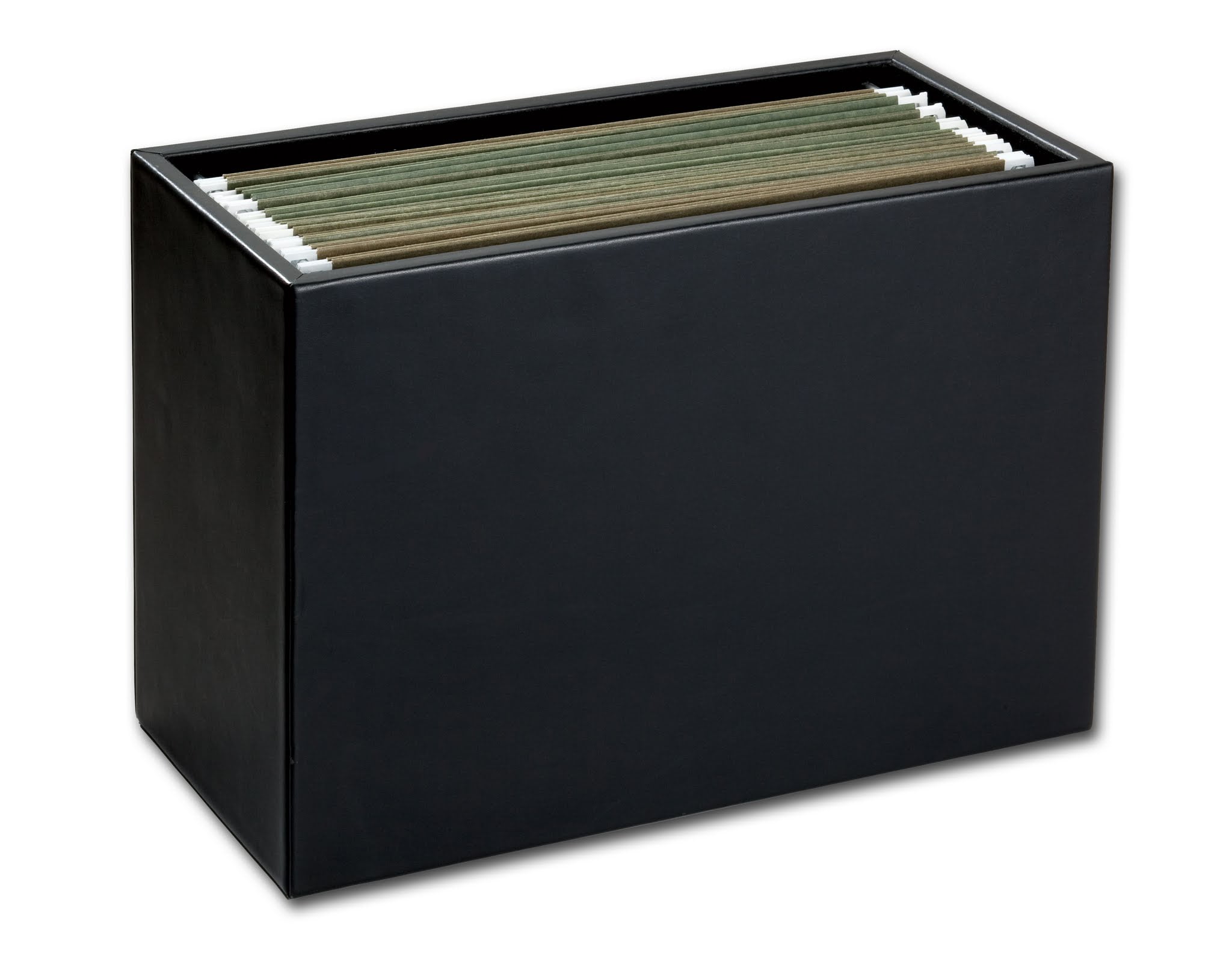 Classic Black Leather HangIndia - INg File Folder Box - Walmart.com