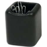 Classic Black Leather Paper Clip Holder - Walmart.com