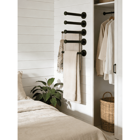 Classic Black Stainless Steel Wall Mount Hooks, Bath Towel Hooks, Coat ...
