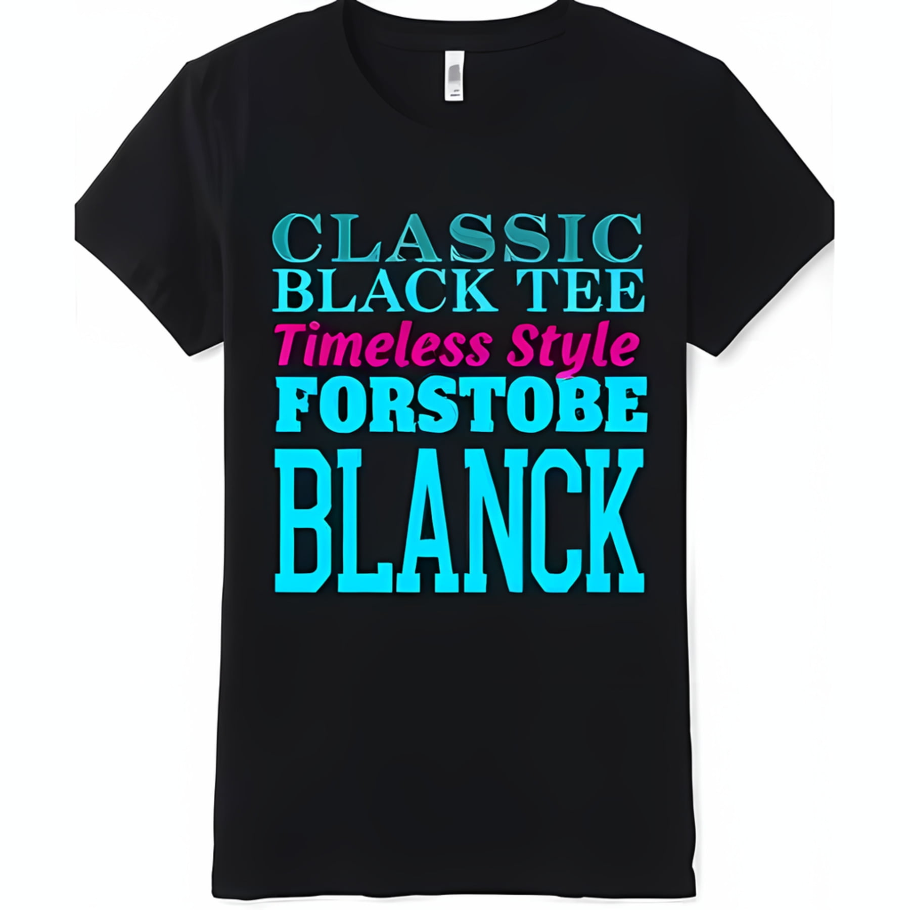 Classic Black T-Shirt with Bold Design Timeless Style by Forstobbe ...