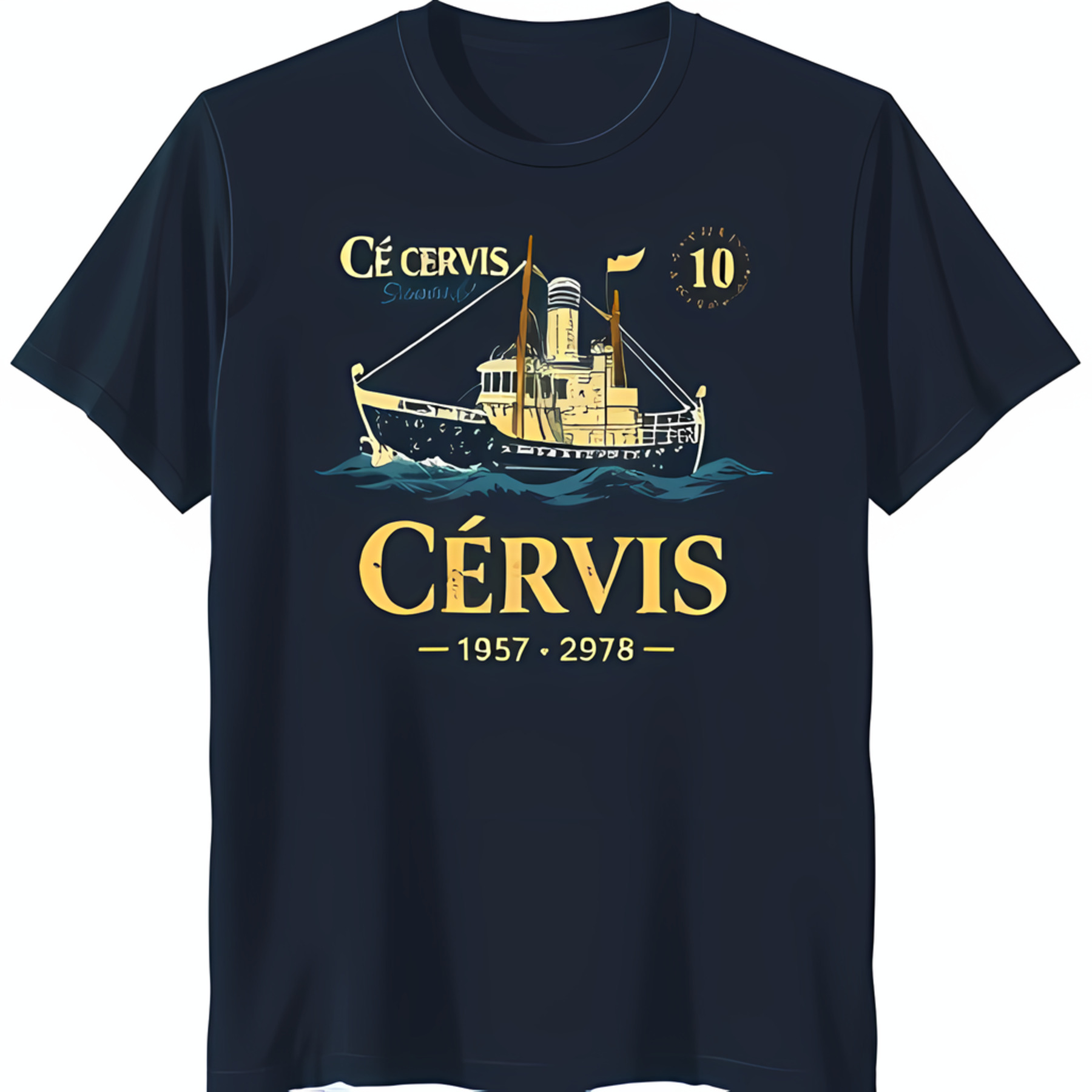 Classic Black T-Shirt with Brooding Man Illustration & 'YOUR YOUNG' in ...