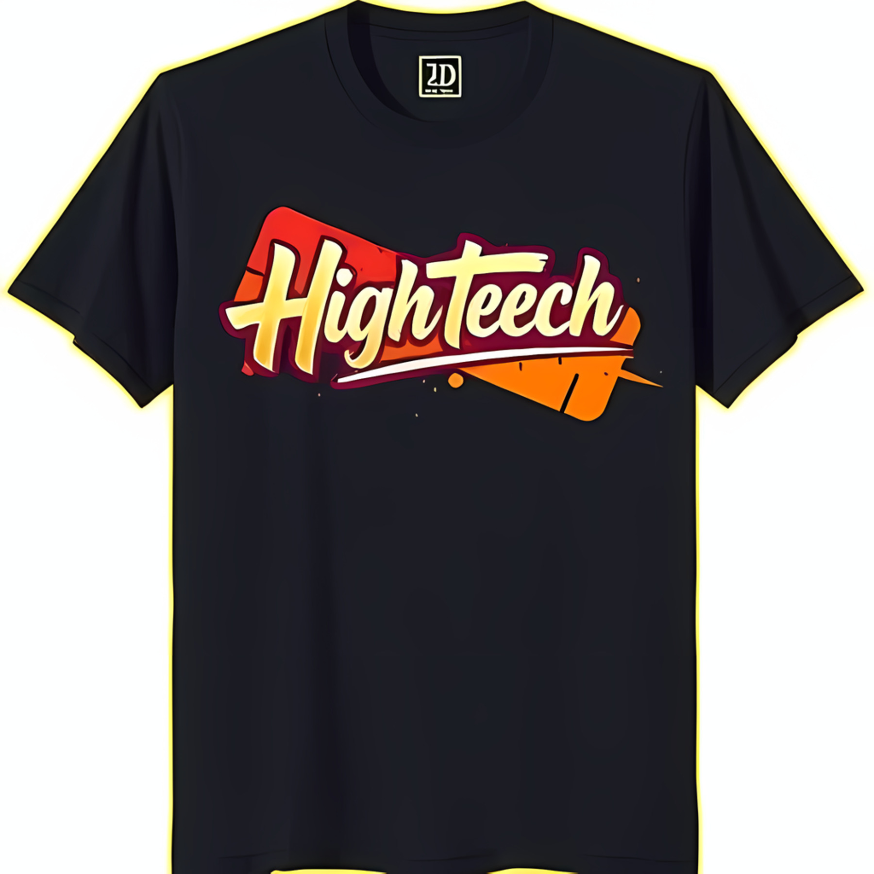 Classic Black T-Shirt with Eye Catching Technology Design for Tech ...