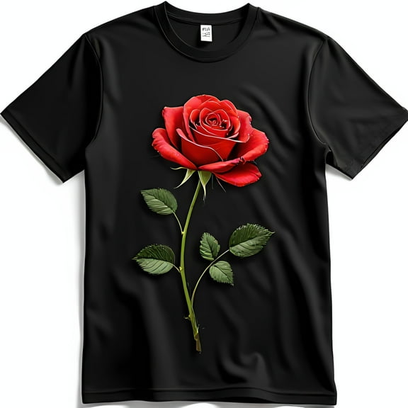 Black T Shirt With Red Spider Print For Casual Wear - Walmart.com