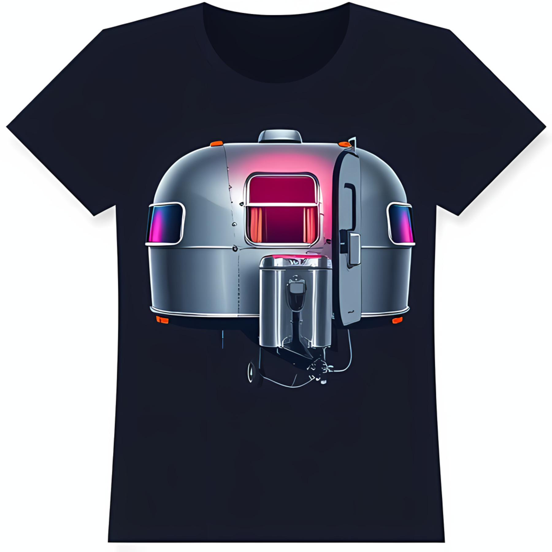 Classic Black T-Shirt with Vintage Airstream Trailer Design for ...