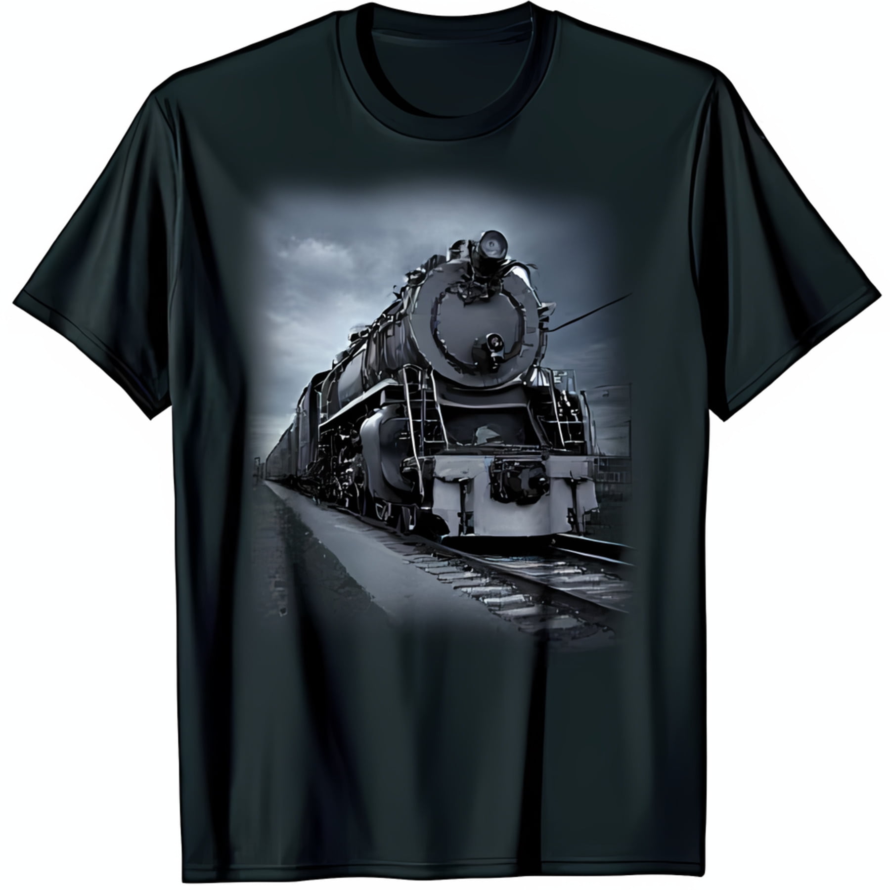 Classic Black T-Shirt with Vintage Chest Graphic Nostalgic Design ...