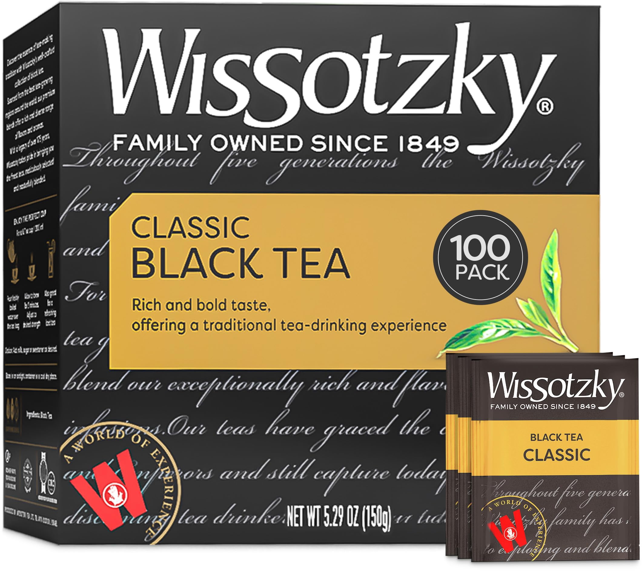Classic Black Tea, 100 Tea Bags | Smooth & Full Bodied Tea ...