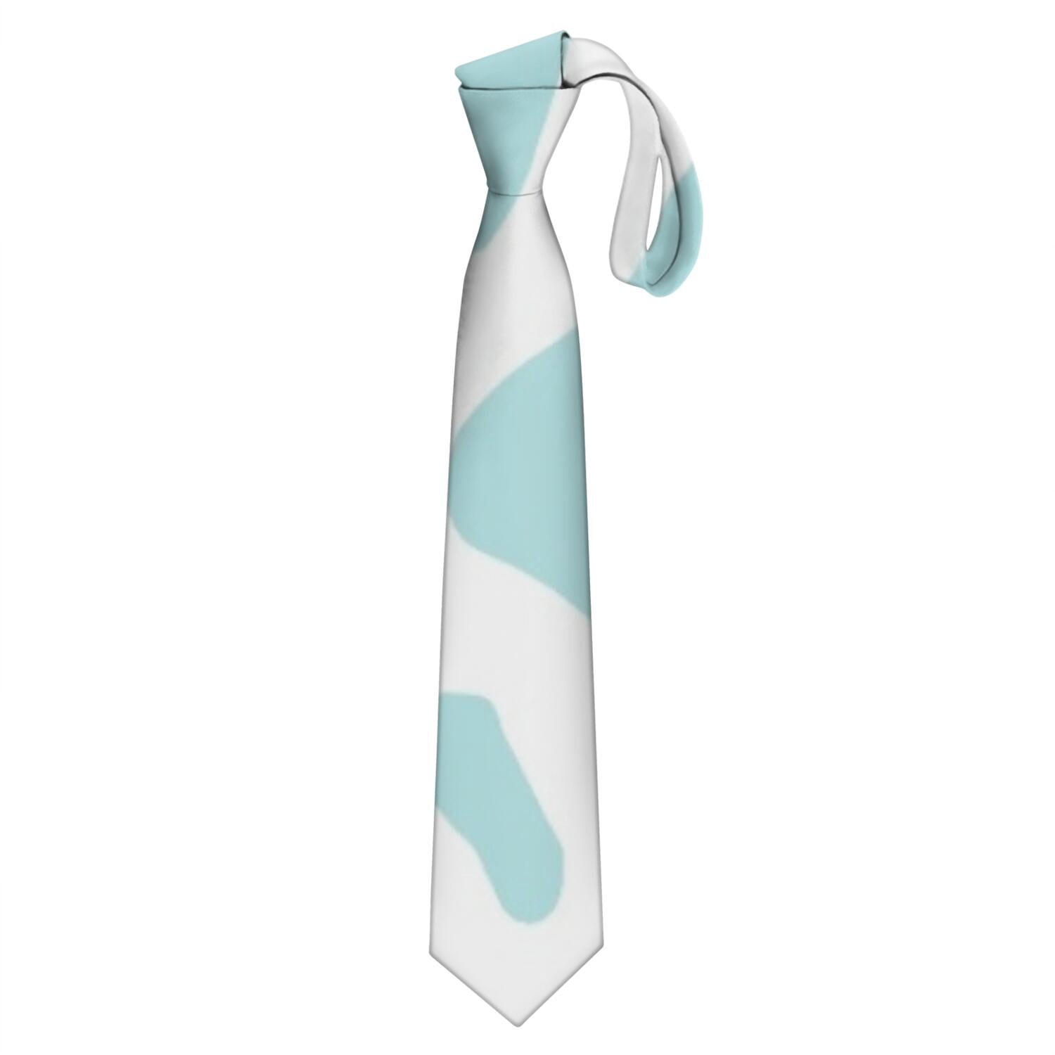 Classic Black and White Cow Print Satin Neck Tie for Men - Farmhouse ...