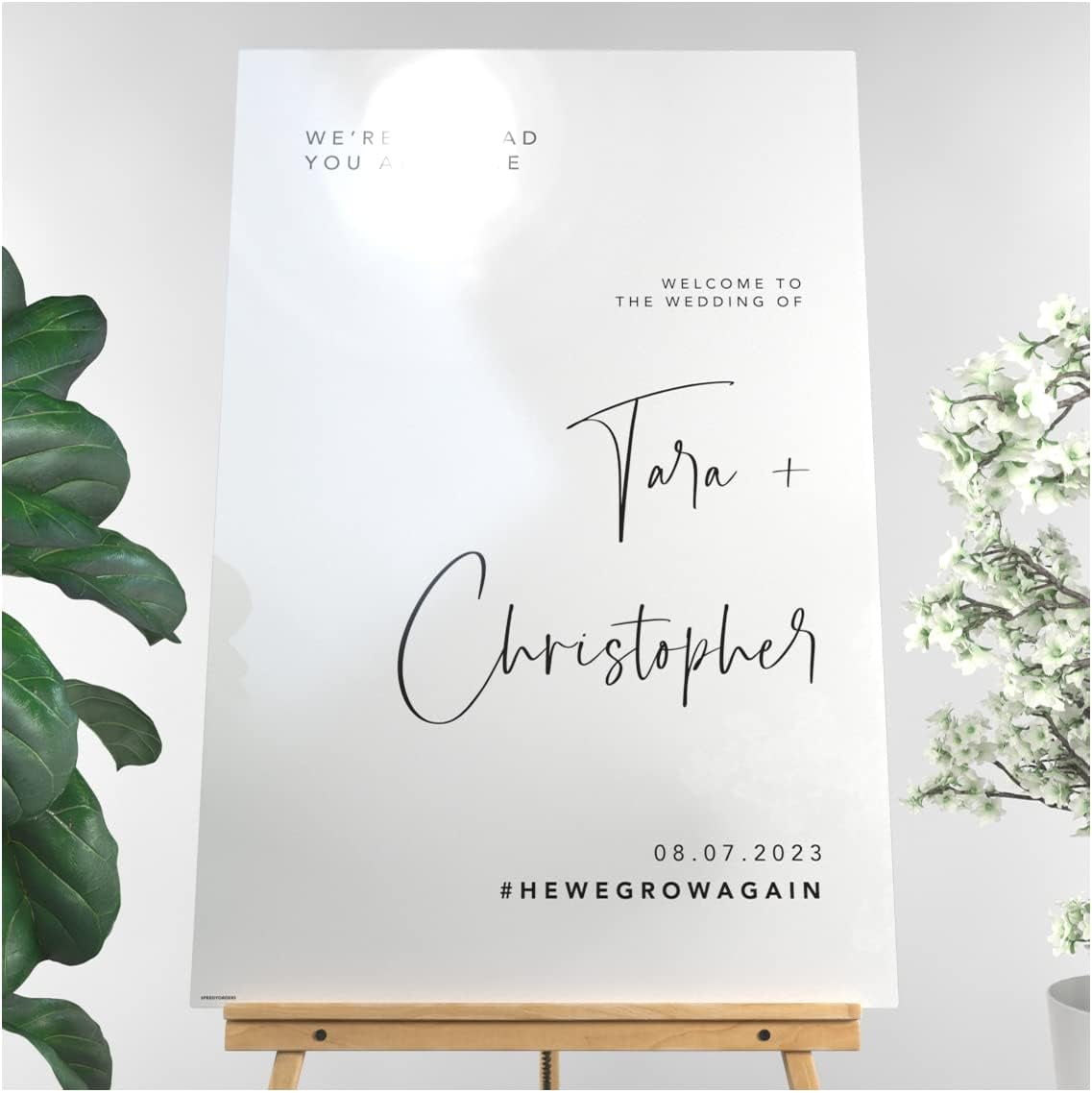 Classic Black and White Welcome To Our Wedding Ceremony Sign - Ceremony ...