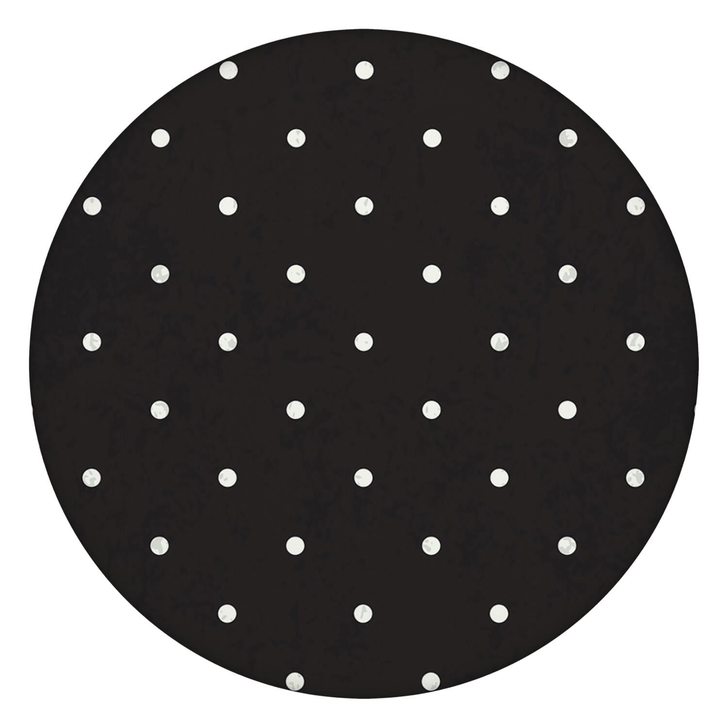 Classic Black and White Polka Dot Round Tablecloth - Wipeable, Scratch ...