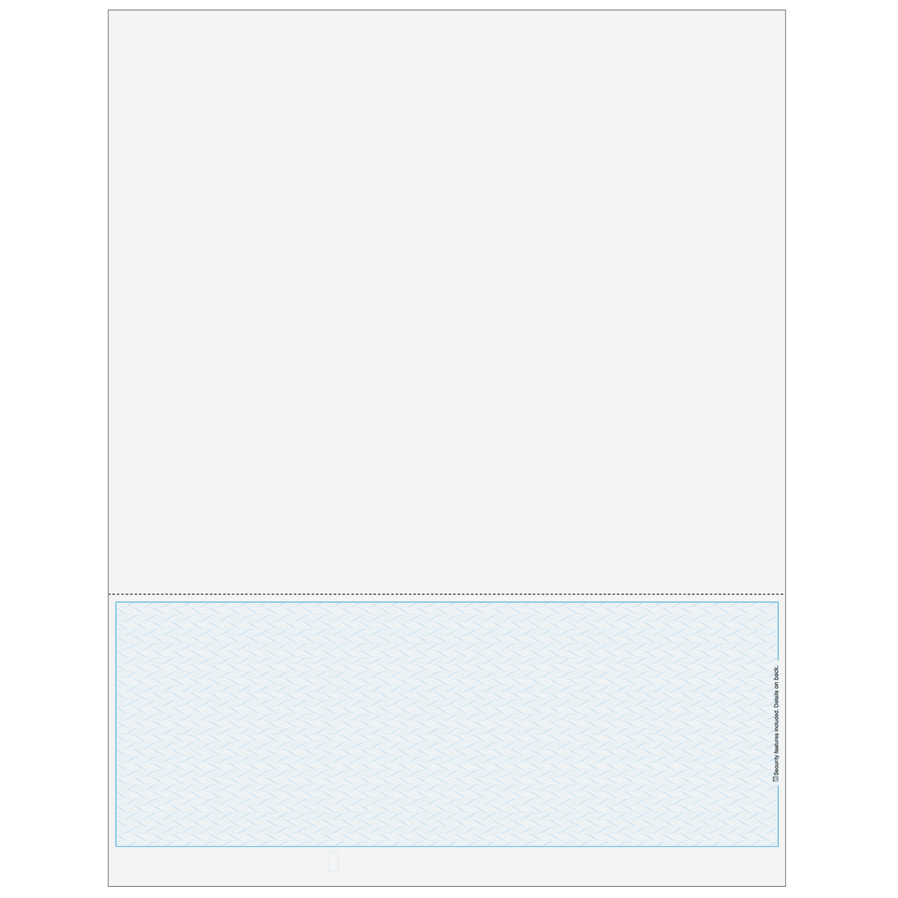 Classic Blank Bottom Business Check with Herringbone Background, Blue ...