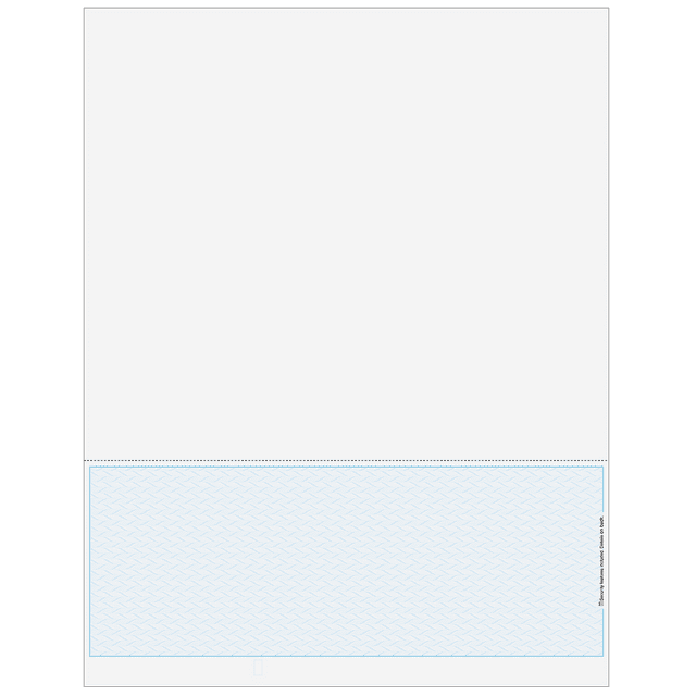 Classic Blank Bottom Business Check with Herringbone Background, Blue ...