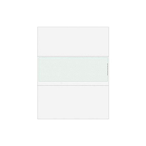 Classic Blank Middle Business Check, Computer Check Paper with Green ...