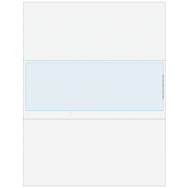 Classic Blank Middle Check, Blank Computer Check Paper with Blue ...