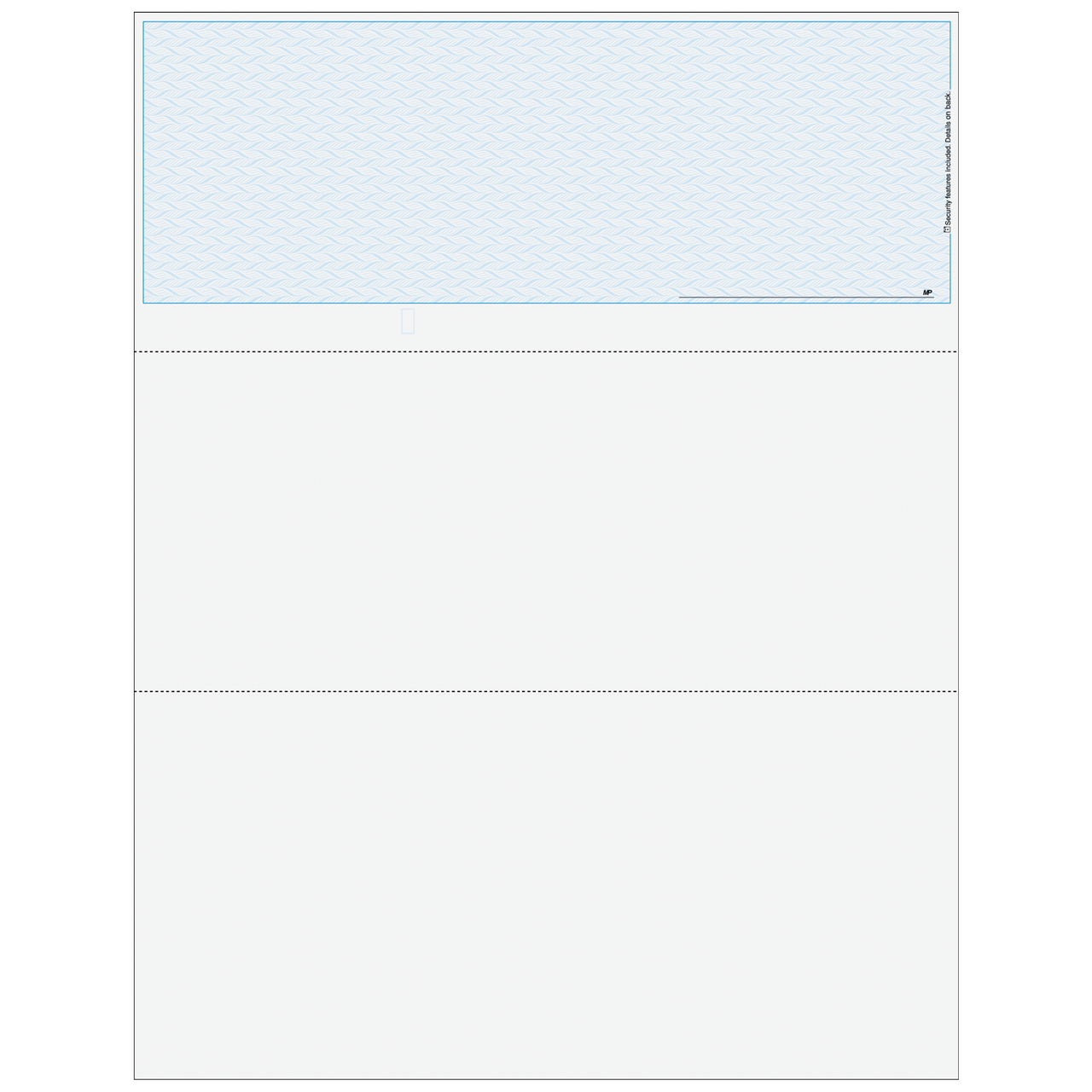 Classic Blank Top Check with Blue Herringbone Background and Signature ...