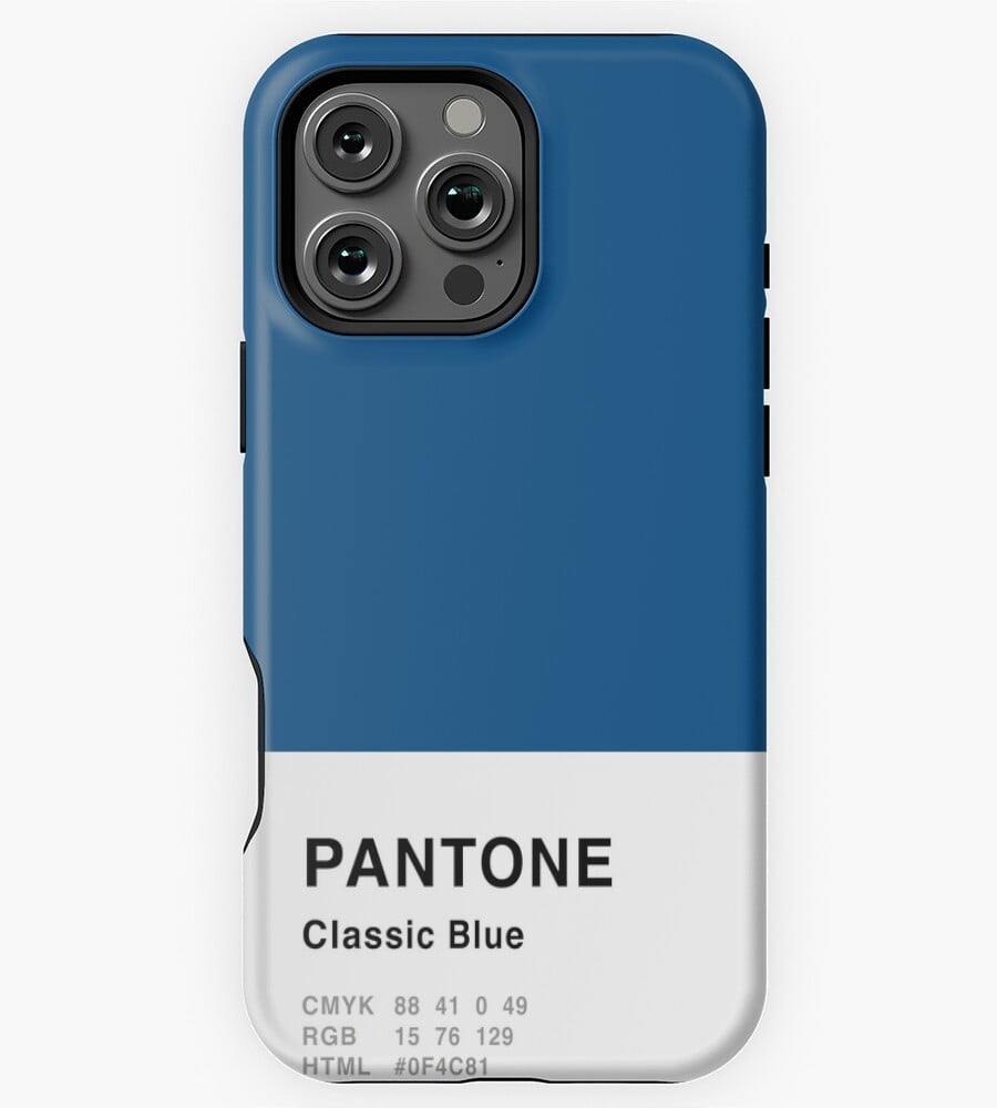 Classic Blue Pantone Color GA491 Phone Case for iPhone 11 to 17 Pro Max ...