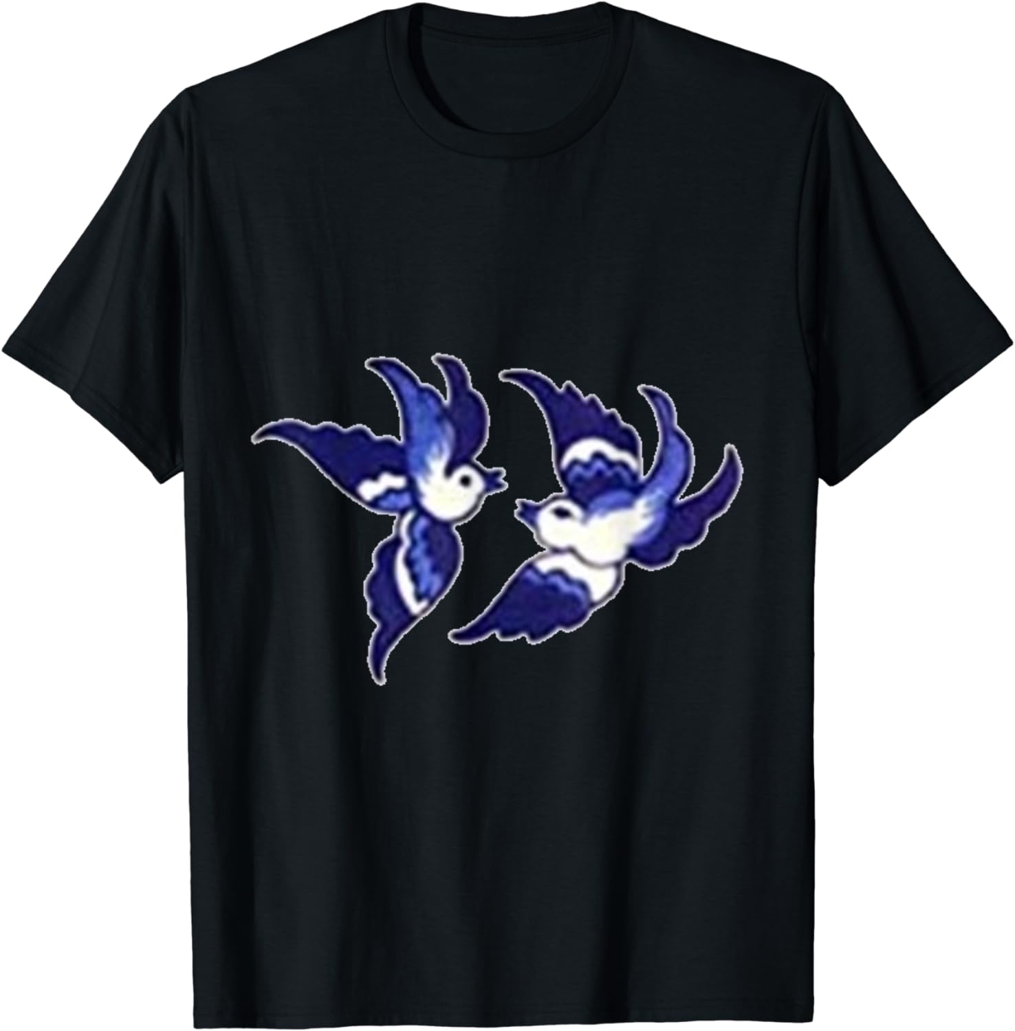 Classic Blue Willow Bird Design T-Shirt - Walmart.com