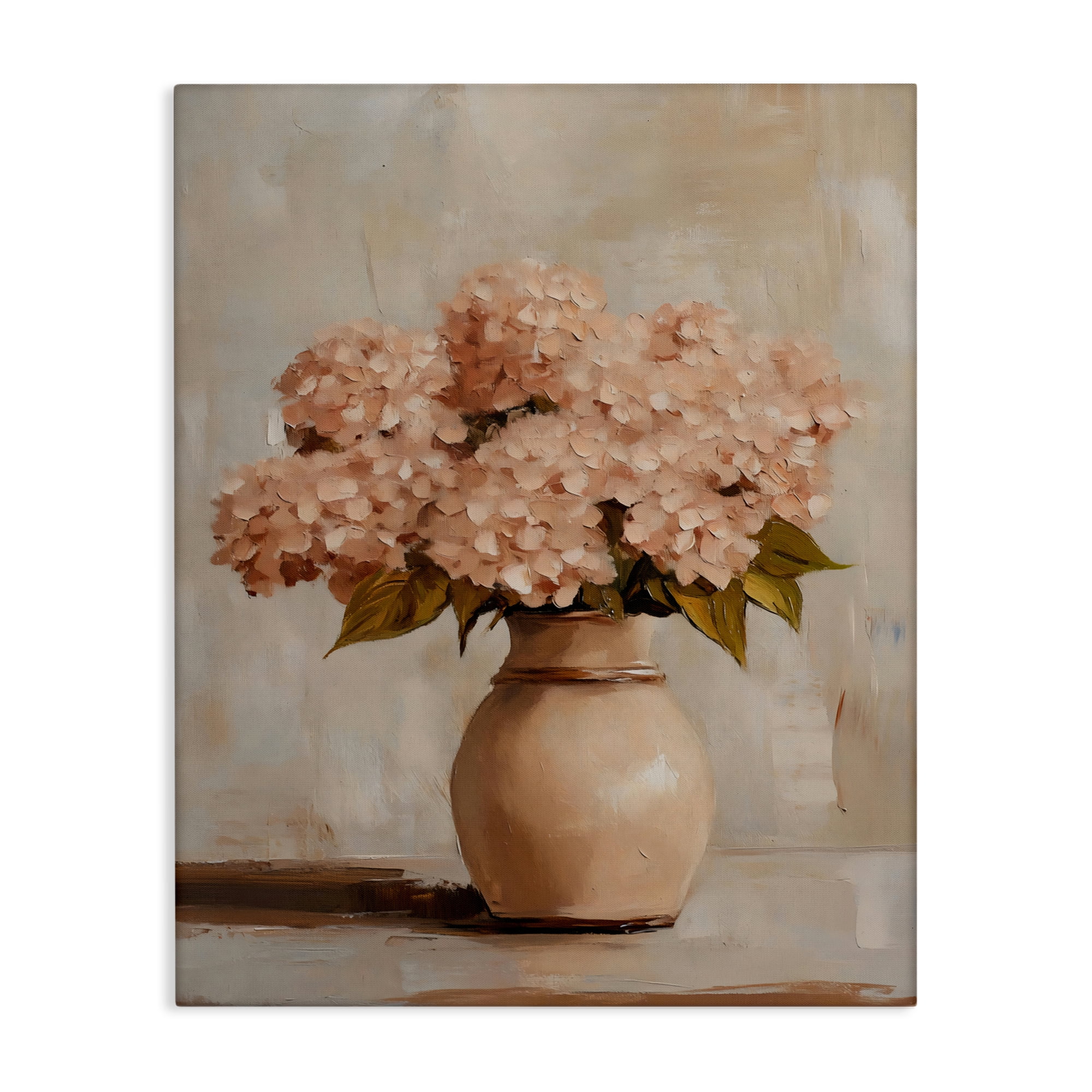 Stupell Industries Classic Blush Pink Hydrangeas Canvas Wall Art ...