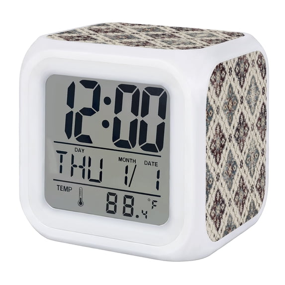 Classic Boho Digital Alarm Clock for Bedrooms, Smart LED Alarm Clock ...