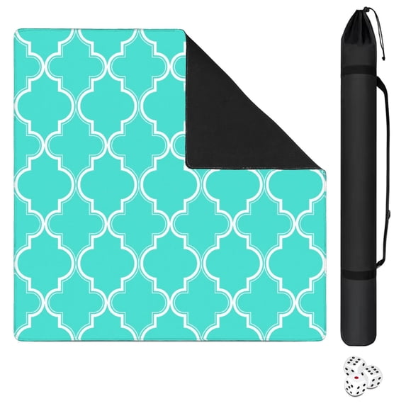 Classic Boho Pattern Non-Slip Game Room Mat 31.5 Inch Square Rubber ...