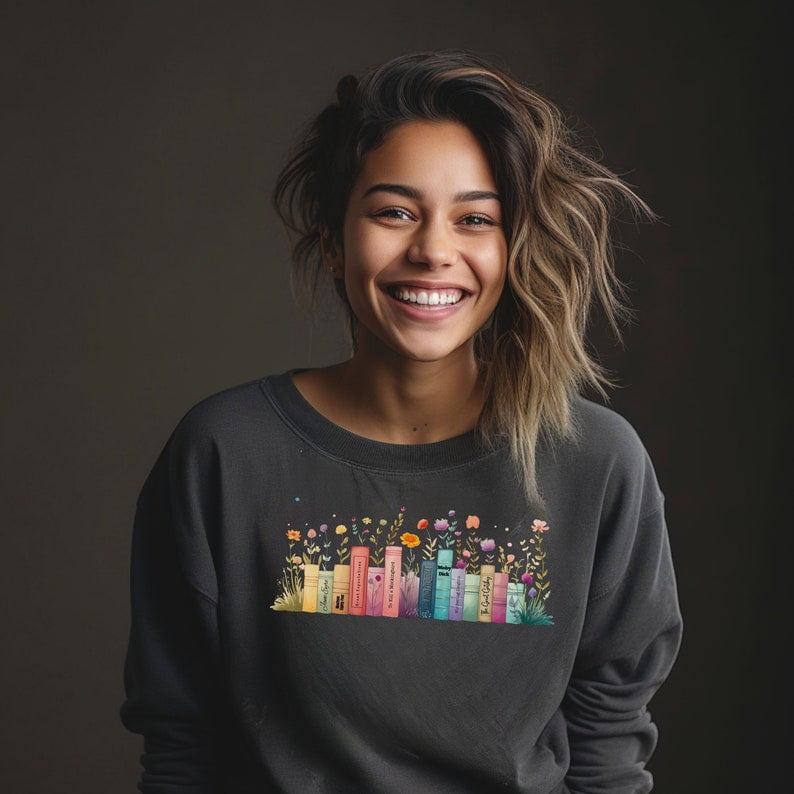 Classic Book Shirt, Book Lover Graphic, Retro Inspired Reader Design ...