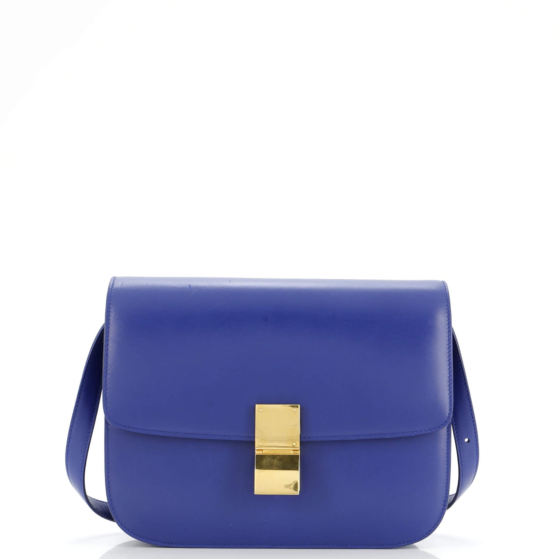 Pre-Owned Classic Box Bag Smooth Leather Medium By Rebag - Walmart.com