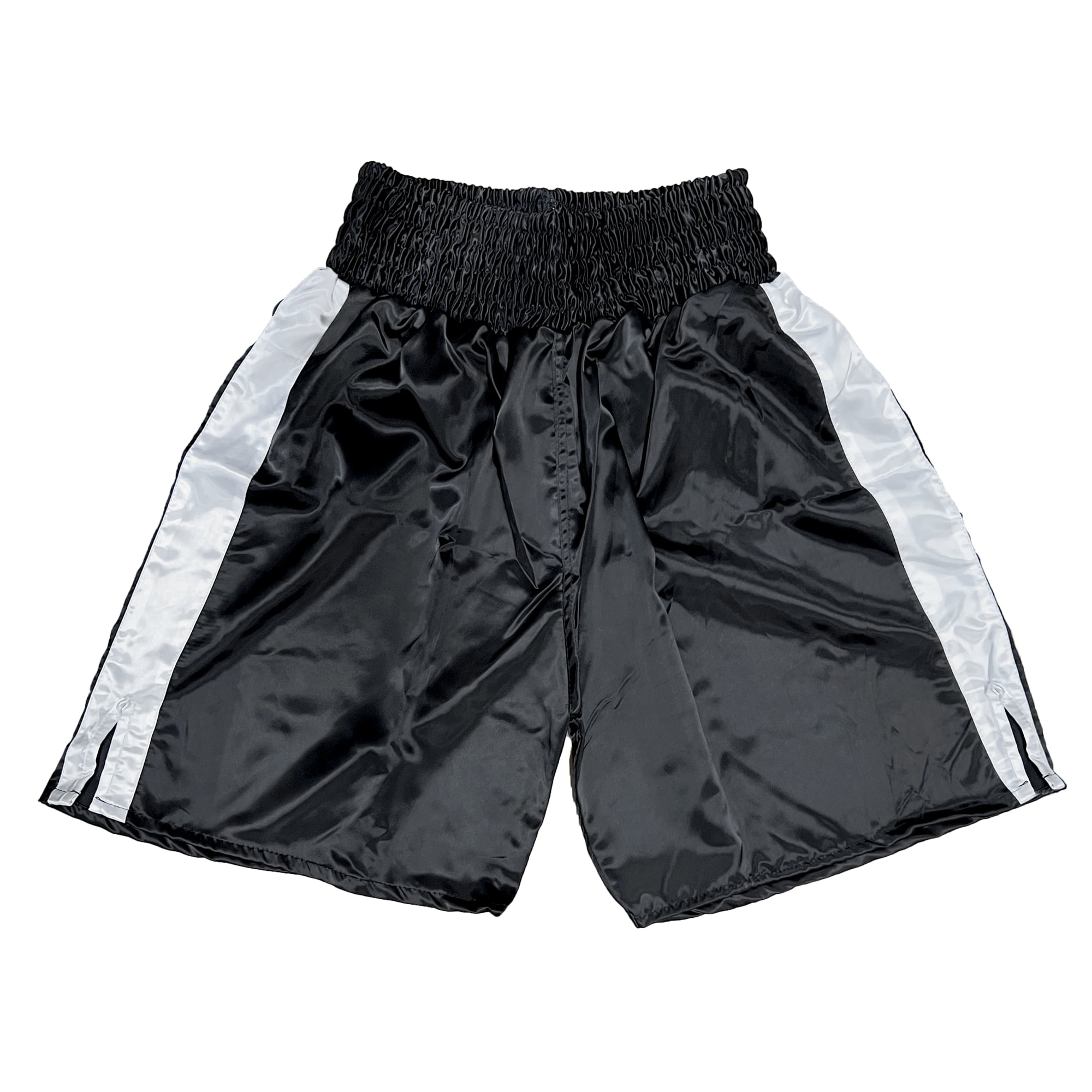 Classic Boxing Shorts Professional Black and White Boxing Trunks (MD ...