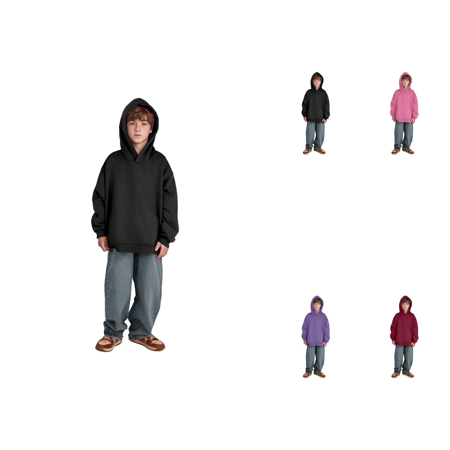 Classic Boys Pullover Hoodie, Soft Casual Wear with Side Pockets for ...