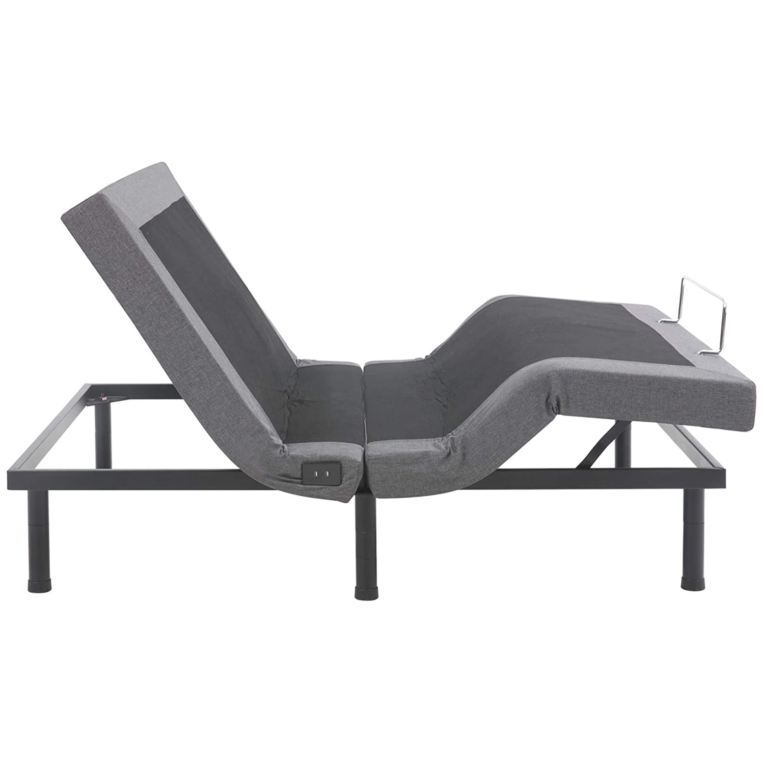 Classic Brands Twin XL, Upholstered Comfort Bed Base with Massage, USB ...
